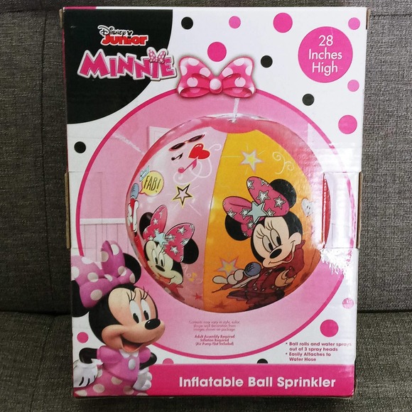 Disney | Toys | Disney Jr Minnie 28 Inflatable Ball Sprinkler Nos Su ...